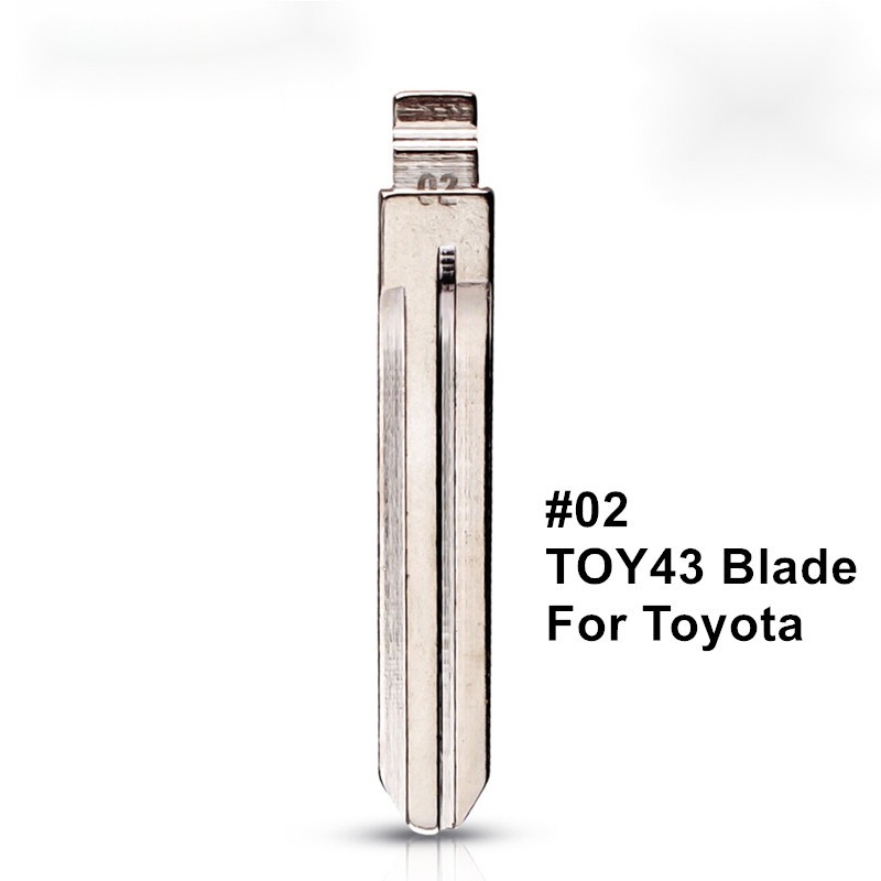 TOY43 Blank flip key blade 02# for Toyota Fortuner Innova Hiace Hilux ...