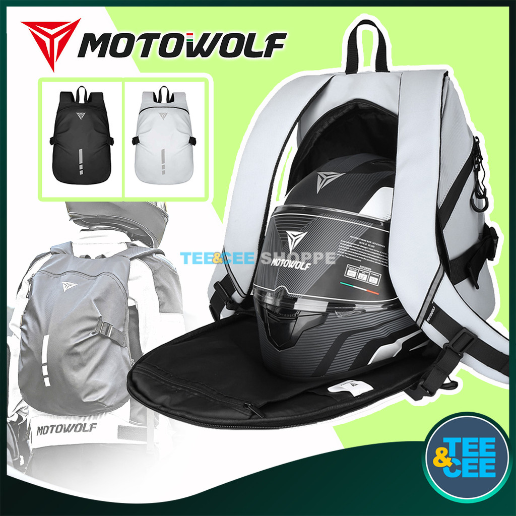 Motowolf® Multi-Function Helmet Backpack | High-Capacity, Waterproof ...