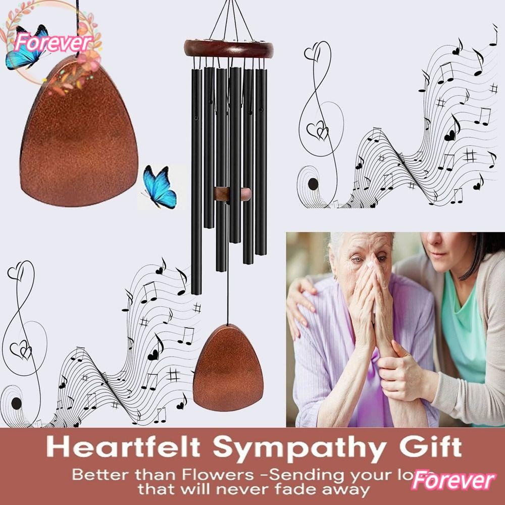 FOREVER Metal Tubes Windchime, Aluminum 6 Rods Aluminum Wind Chimes ...