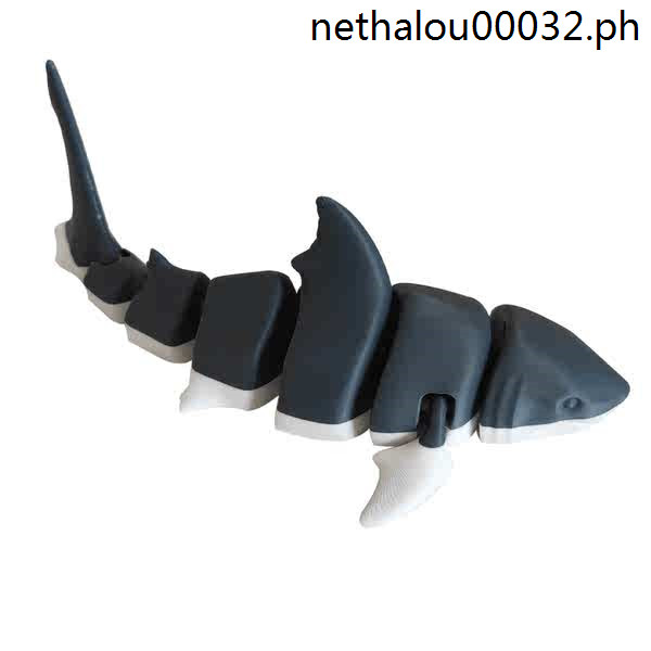 3d Printing Great White Shark Joint Movable Shark Simulation Animal Toy ...