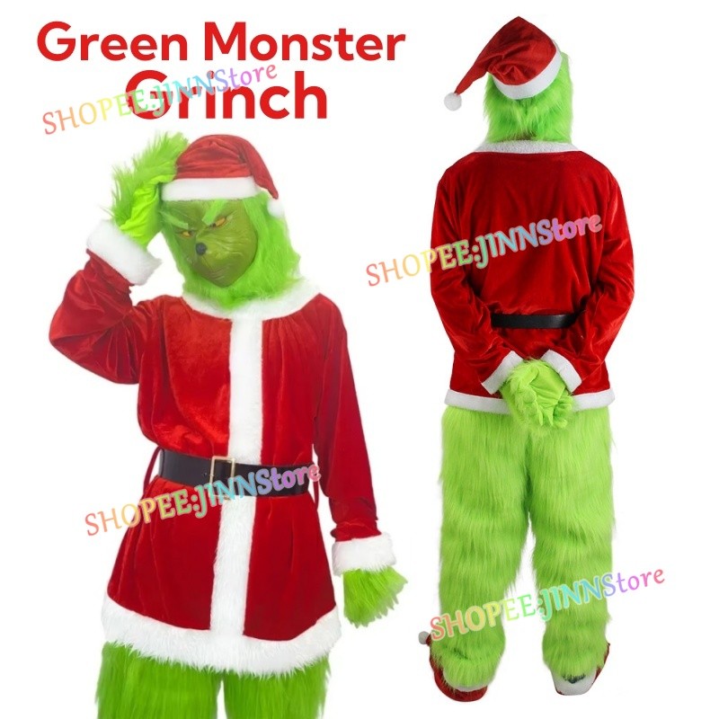 - JINN - Grinch Stole Christ Cosplay Costume Christmas Green Monster ...