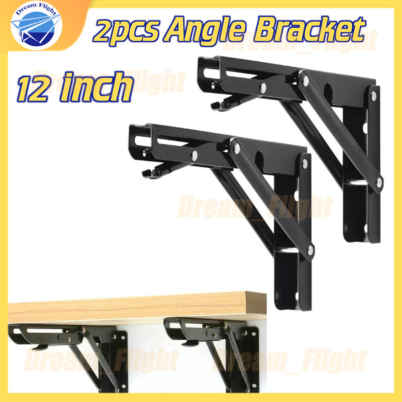 Folding Angle Bracket 2PCS Adjustable Foldable Wall Mounted Folding ...