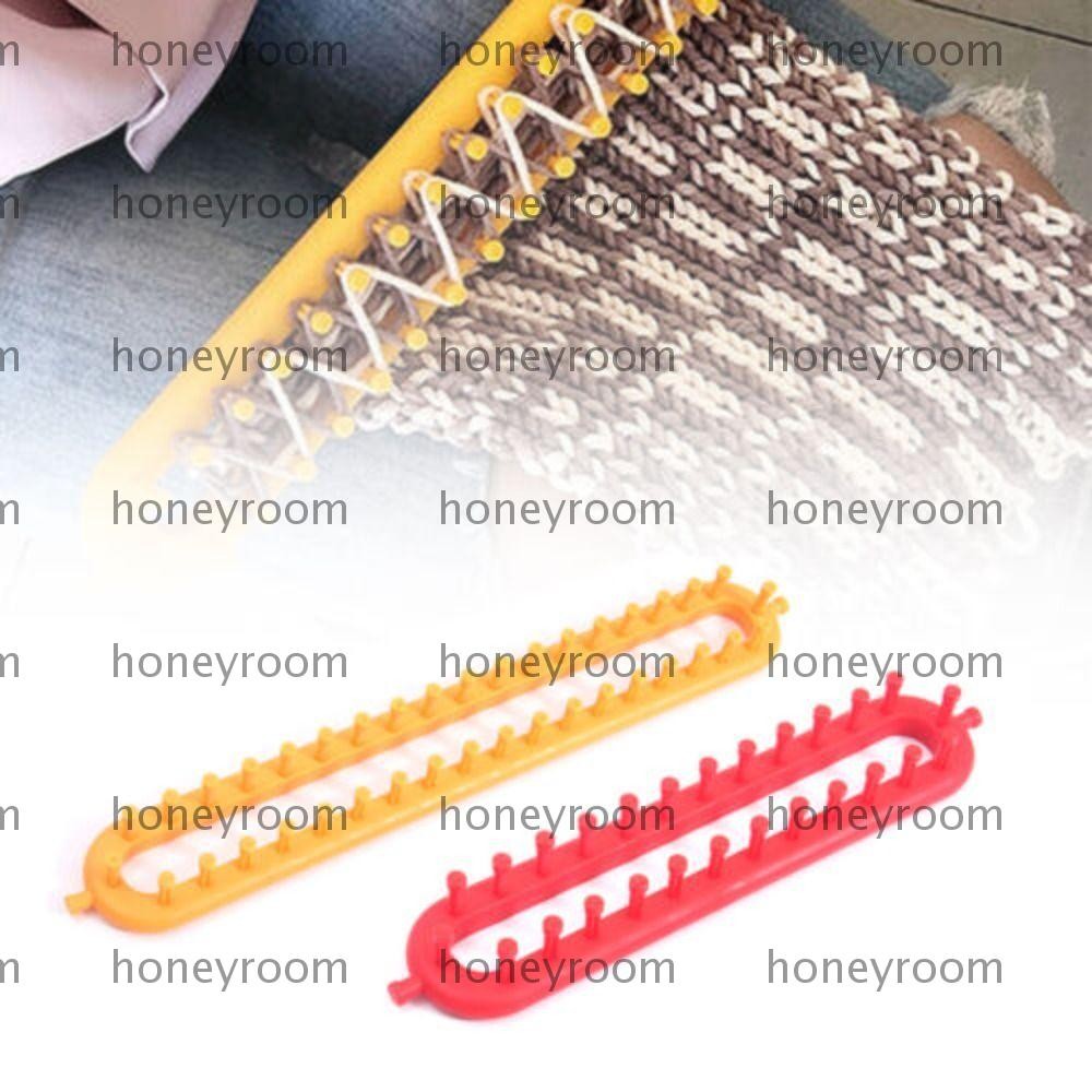 HONEYROOM Weaving Loom Knitting Kit, Rectangle Plastic DIY|Sewing Tools ...