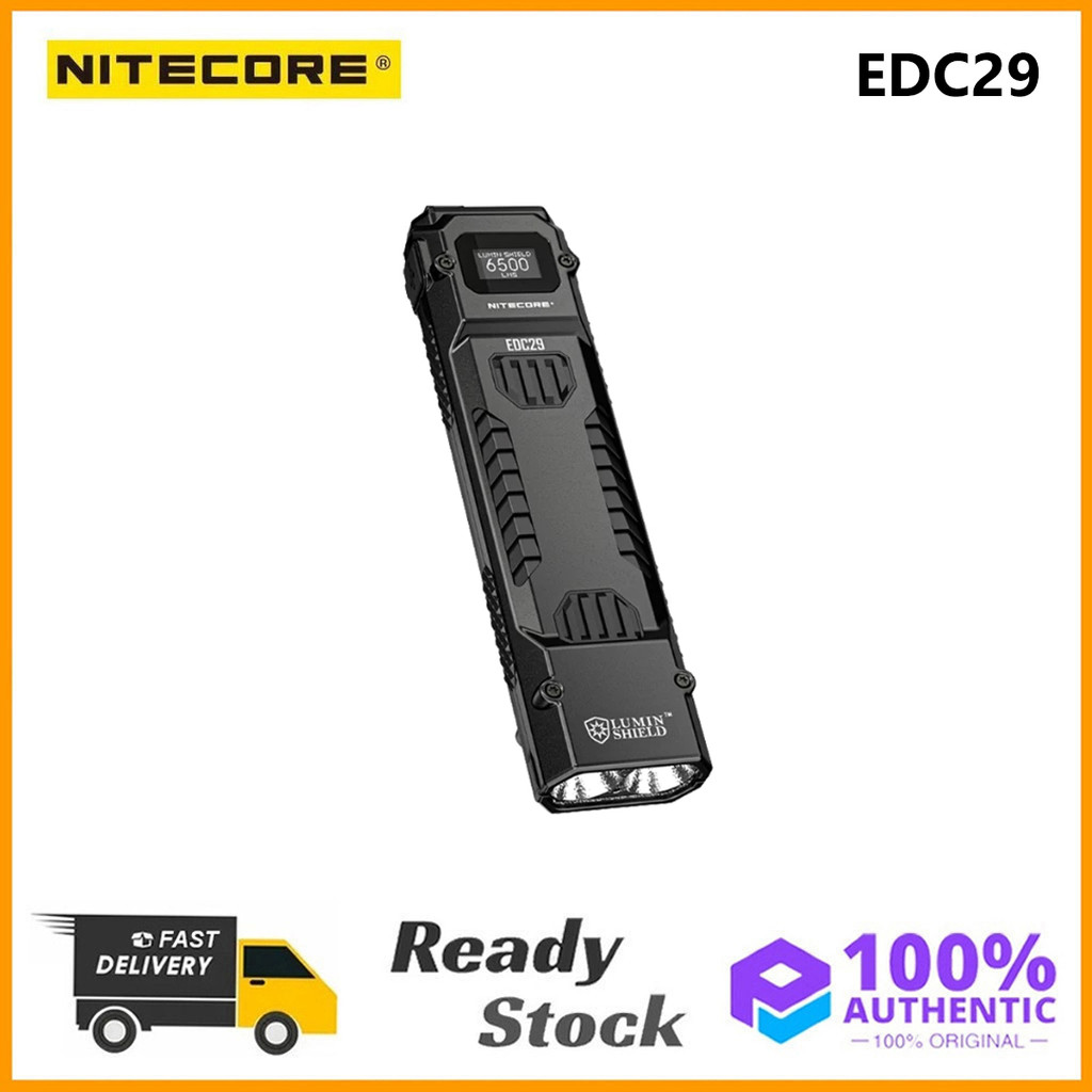 NITECORE EDC29 Utra Slim EDC Flashight 6500 Lumens USB-C Rechargeable ...