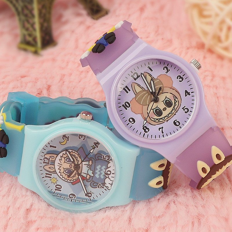 Labubu Kids Big Round Dial Quartz Watch Children Cartoon Printed ...