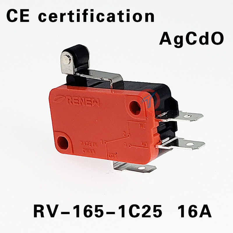 AZJ Limit micro switch RV-165-1C25 16a short roller lever micro switch V-155-1C25 Short Hinge ...