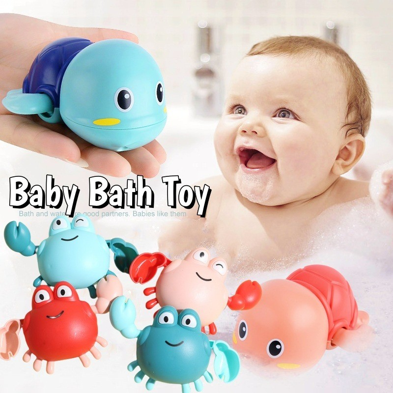 Baby Bath Toy for Swim Crab Turtle Rocket Submarine Shower Water Toy ...