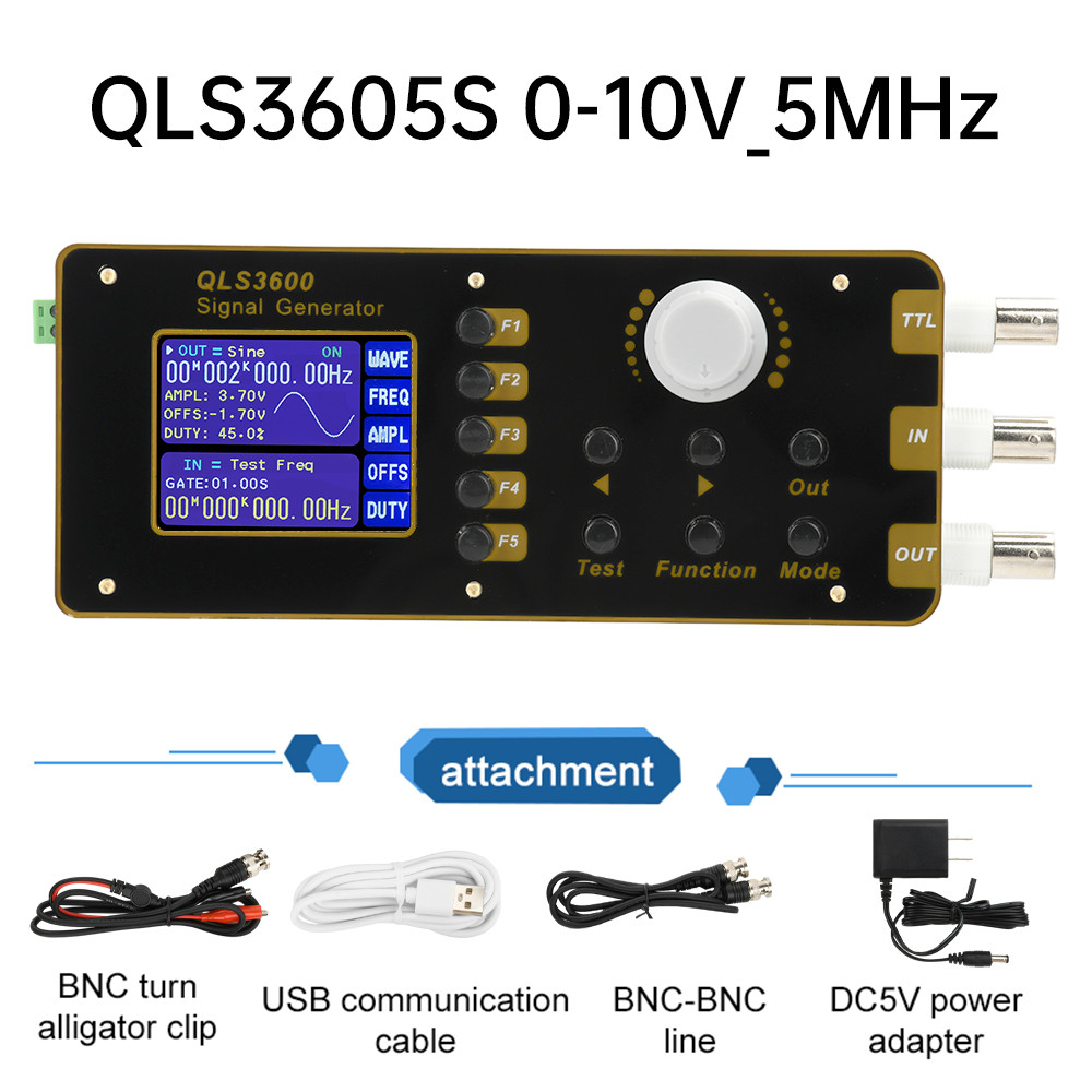 Pcbfun QLS3600S 2.4-inch TFT Display Arbitrary Wave DDS Function Signal ...