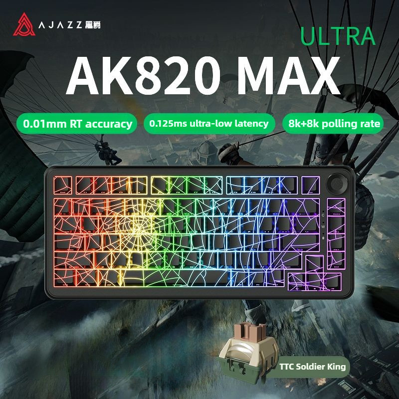 【PH STOCK】AJAZZ AK820 Max ULTRA Magnetic Switch Esports Keyboard 3mode Wired Wireless Dual 8K ...