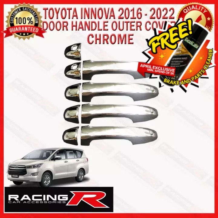 Toyota Innova 2016 to 2025 Door Handle Outer Garnish Cover Chrome 2017 ...