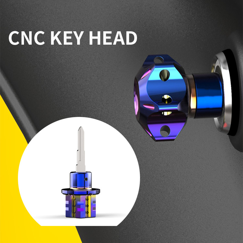 Burnt Titanium Motorcycle Key Head CNC Modified Key Cover Universal Key ...