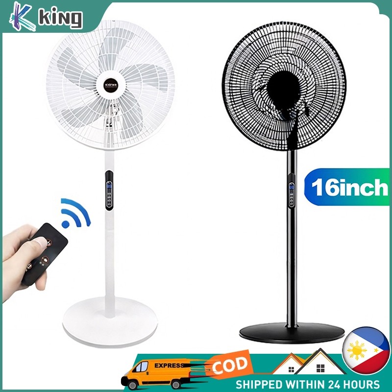 16 Inch Remote Control Electric Fan 8 Speed Stand Fan Strong Wind ...