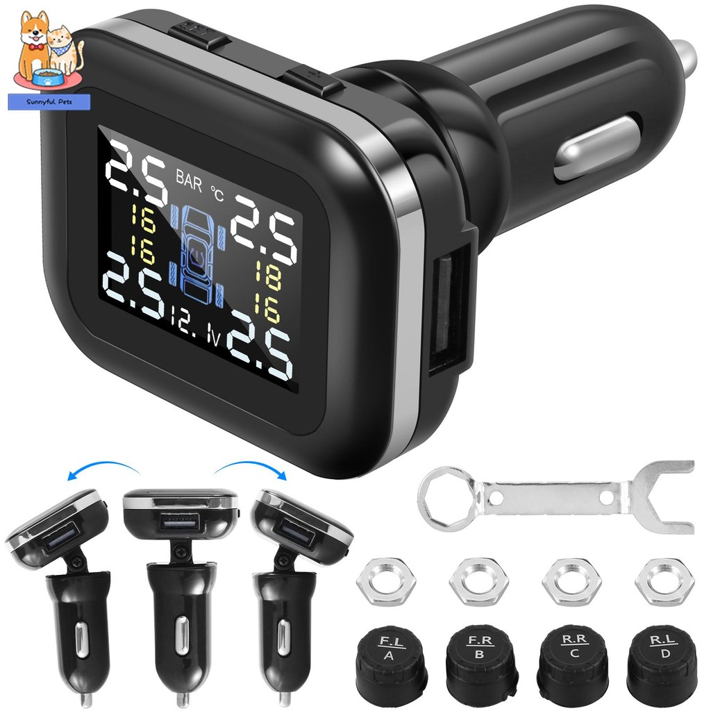 Tire Pressure Monitoring System Tpms Wireless Real Time Tire Pressure