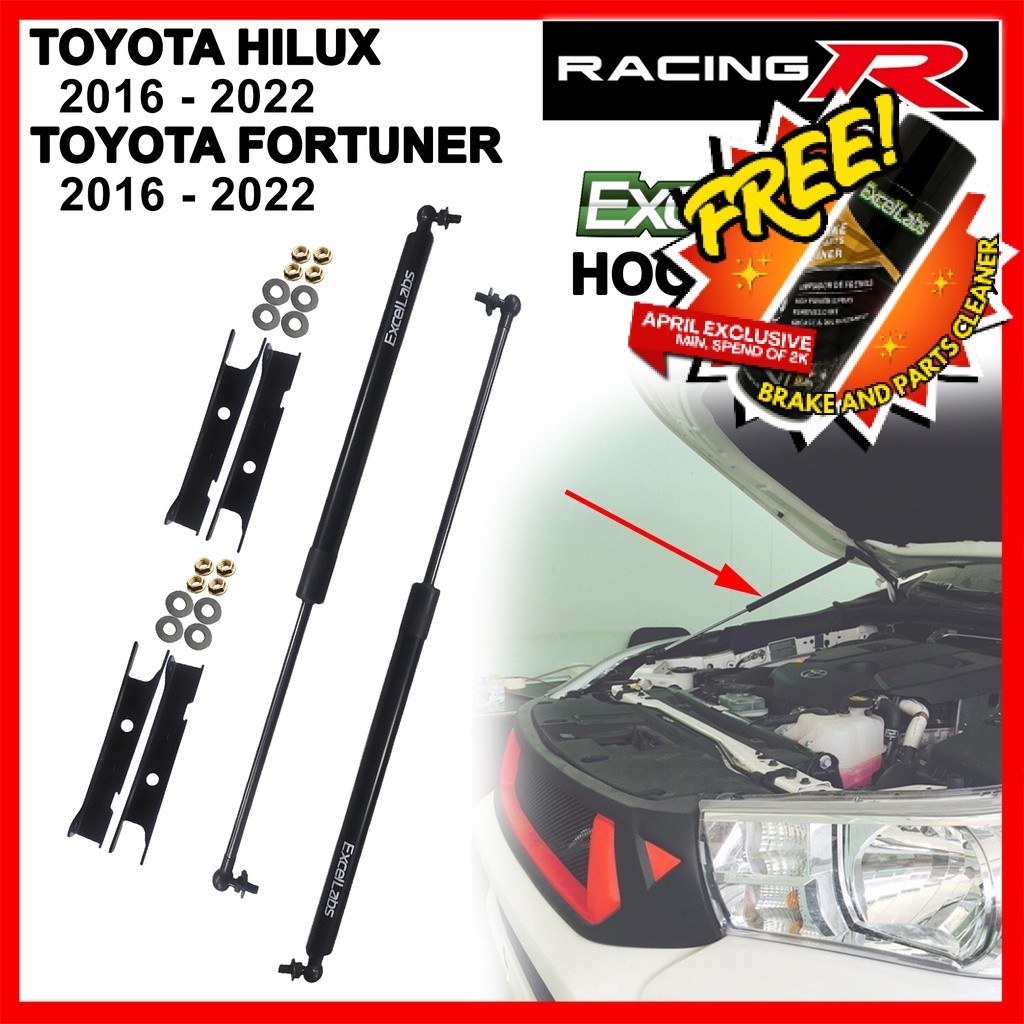 Toyota Hilux / Fortuner 2016 to 2022 EXCELLABS Hood Damper Bonnet Shock ...