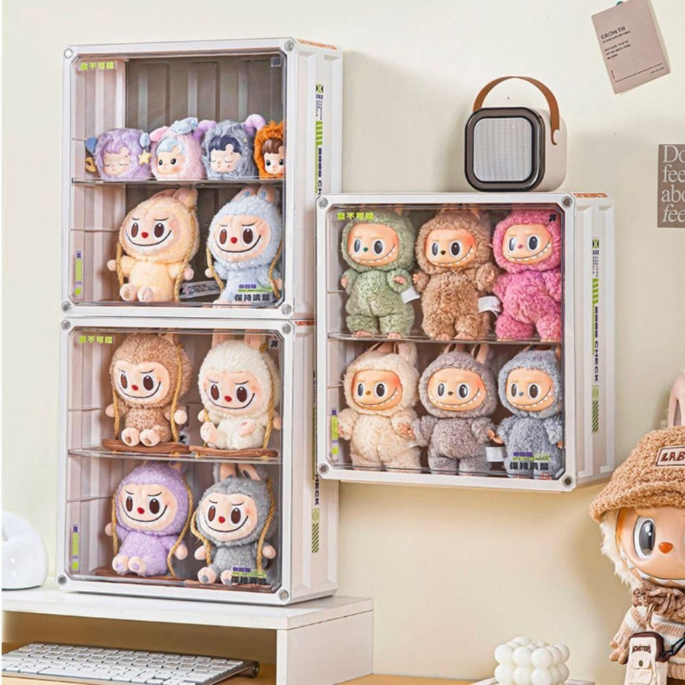 Labubu Doll Storage Case Transparent Diy Hand-made Wall-mounted Display ...