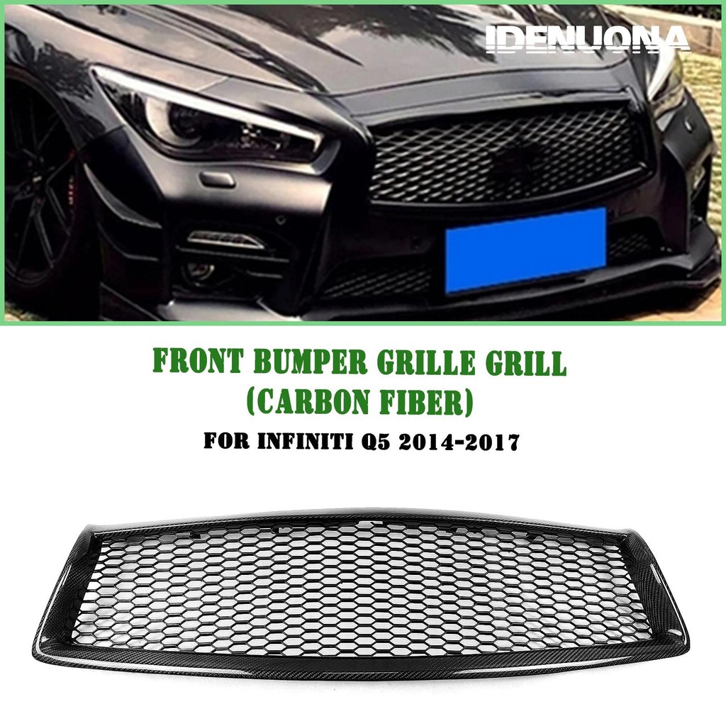 Front Grille Racing Grill For Infiniti Q50 2014-2017 Real Carbon Fiber ...