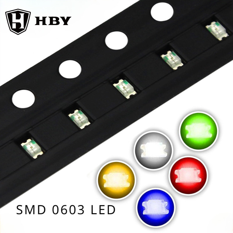 100Pcs 0603 SMD LED Emitting Diode Kit Lamp Chip Light Beads Warm White ...