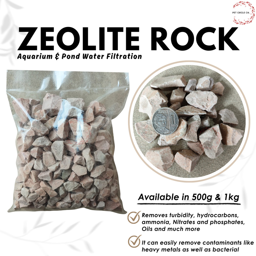 Zeolite Rock for Pond Aquarium Water Filtration 500g | 1kg | Shopee ...