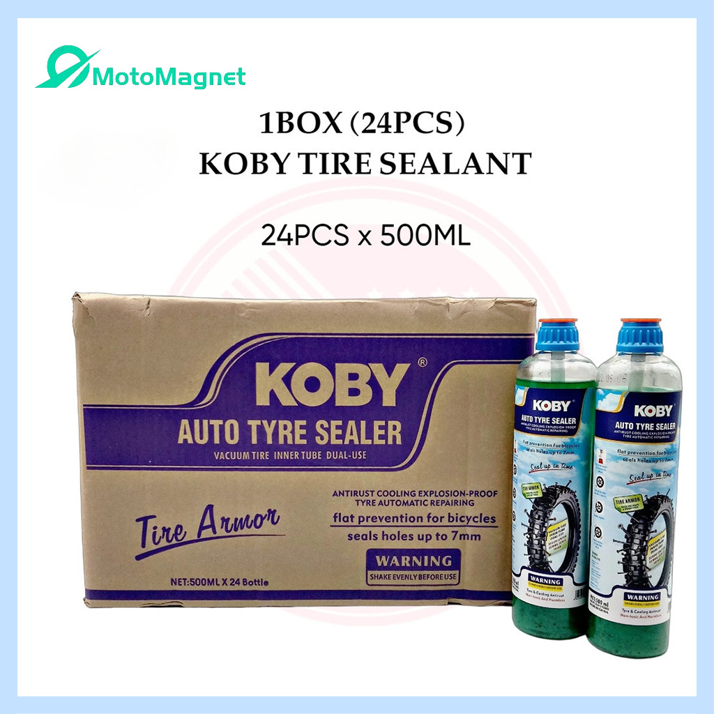 24Pcs (1Box) Auto Koby Tire Sealant Liquid Anti-Flat Tyre For Tubeless Universal 500ml/380ml ...