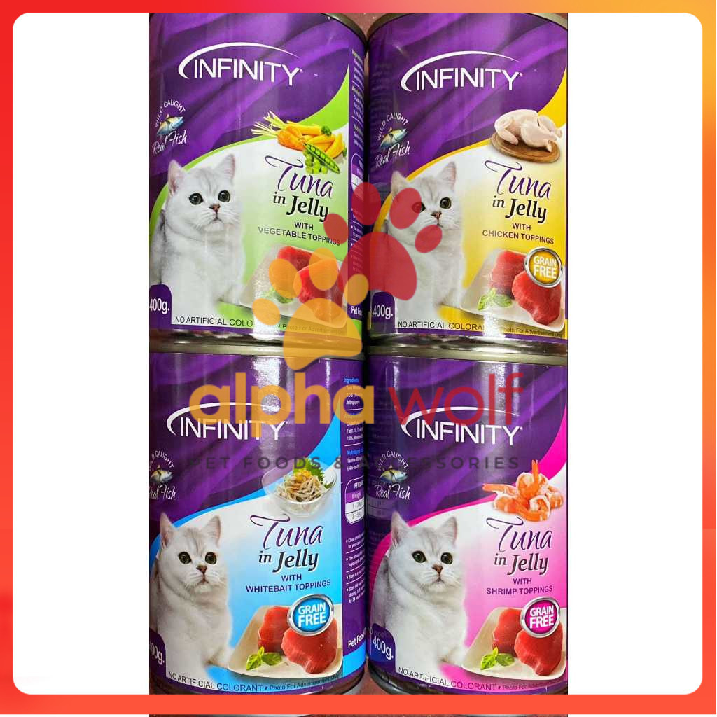 Infinity Wet Cat Can Food Tuna in Jelly 400g | Shopee Philippines