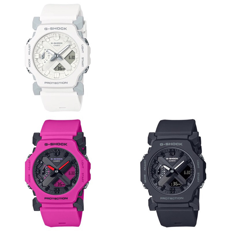 G-shock GA-2300-1 Sports Watch GA2300 black pink white Futuristic ...