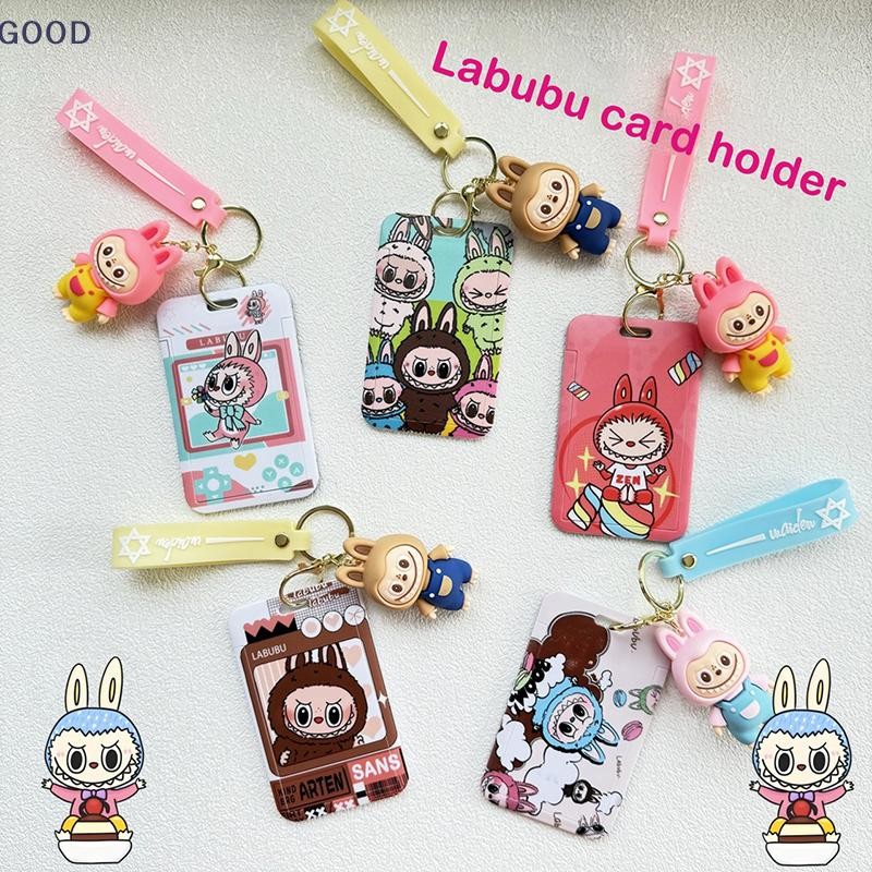 [GOOD] Labubu Card Holder Anti-lost Lanyard Keychain Cute Doll Cards ...