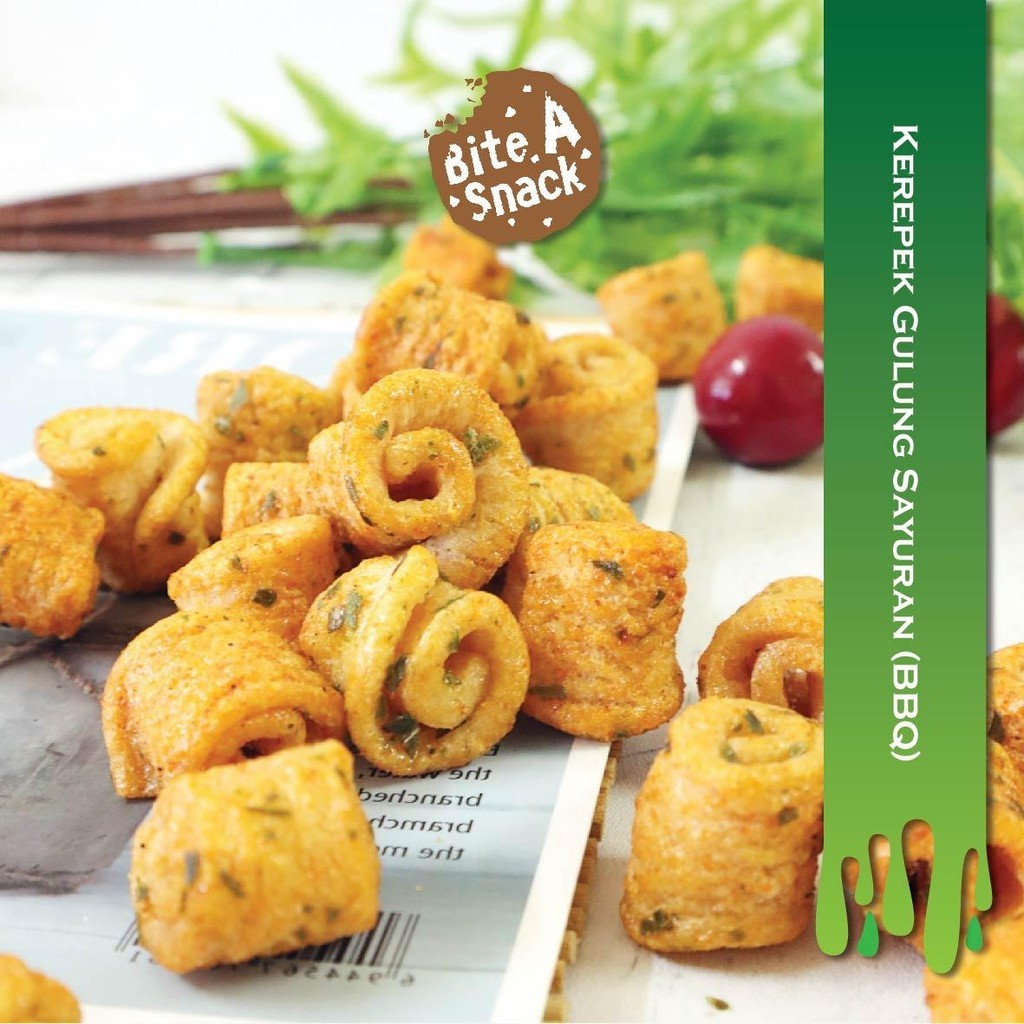 Vegetable Roll Crackers (BBQ) Kerepek Gulung Sayuran (BBQ) 200g /pack ...
