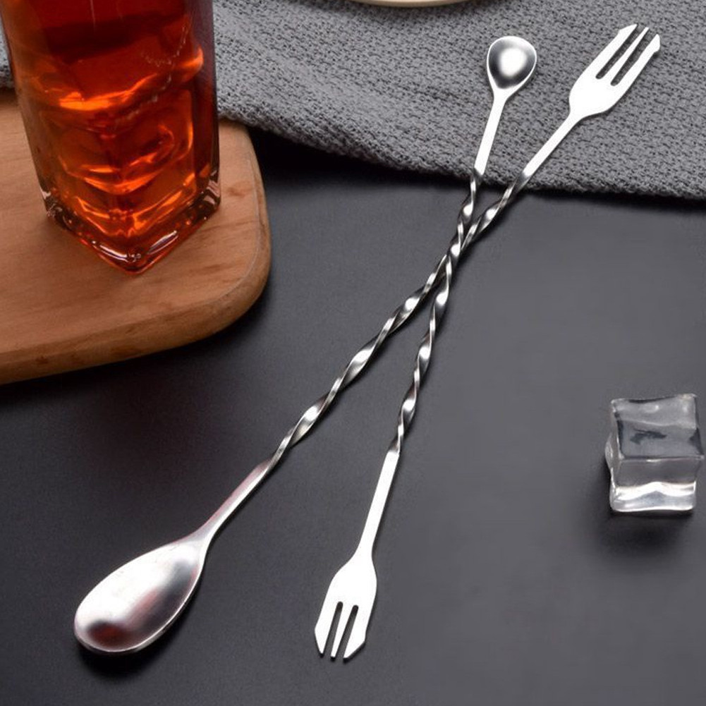 SSS Stainless Stirrer Bar Spoon Stainless Food Grade Milktea Stirrer ...