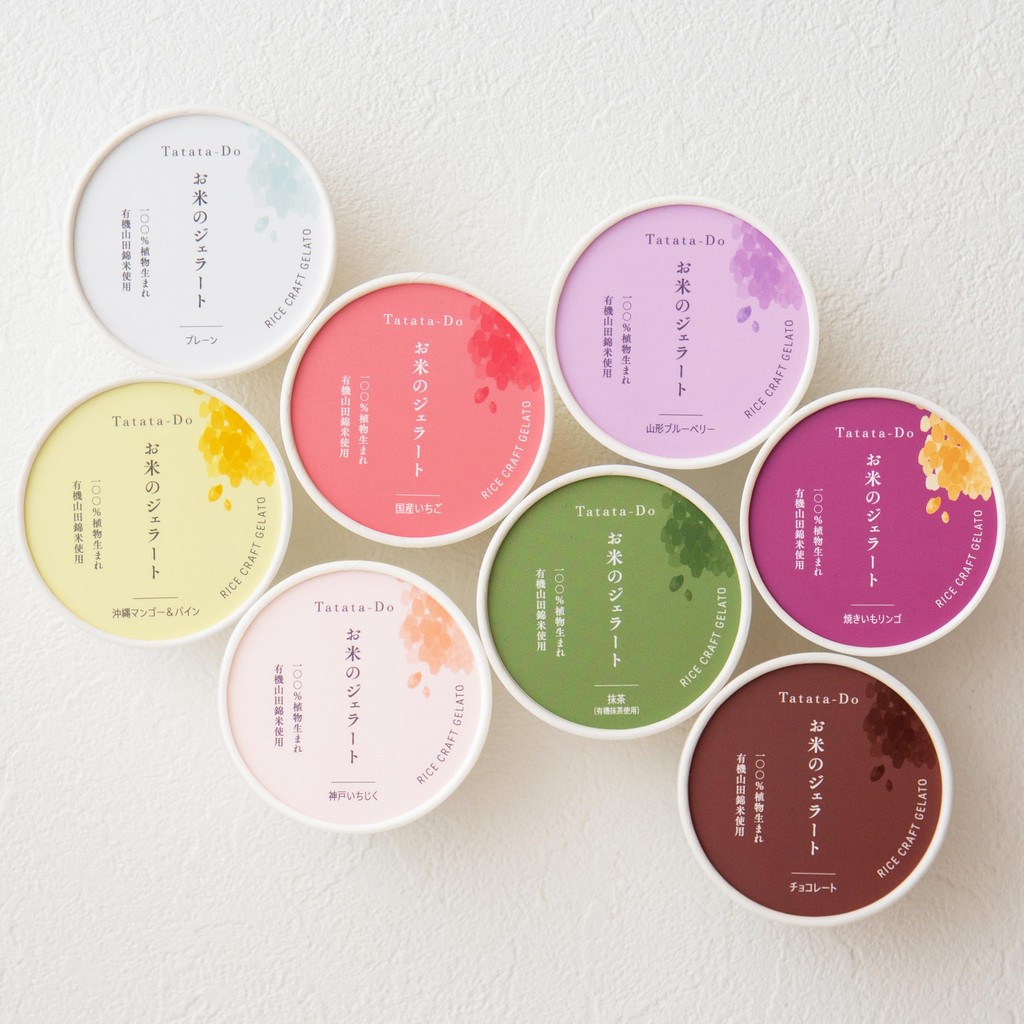 Tada Tada Tado Rice Gelato Assorted Set - 8 Pieces (4 Flavors x 2 Each ...