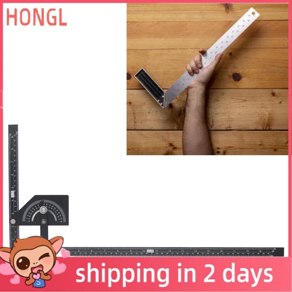 Honglai Bevel Protractor 4 Piece Construction 0-180 Degree Angle Finder ...