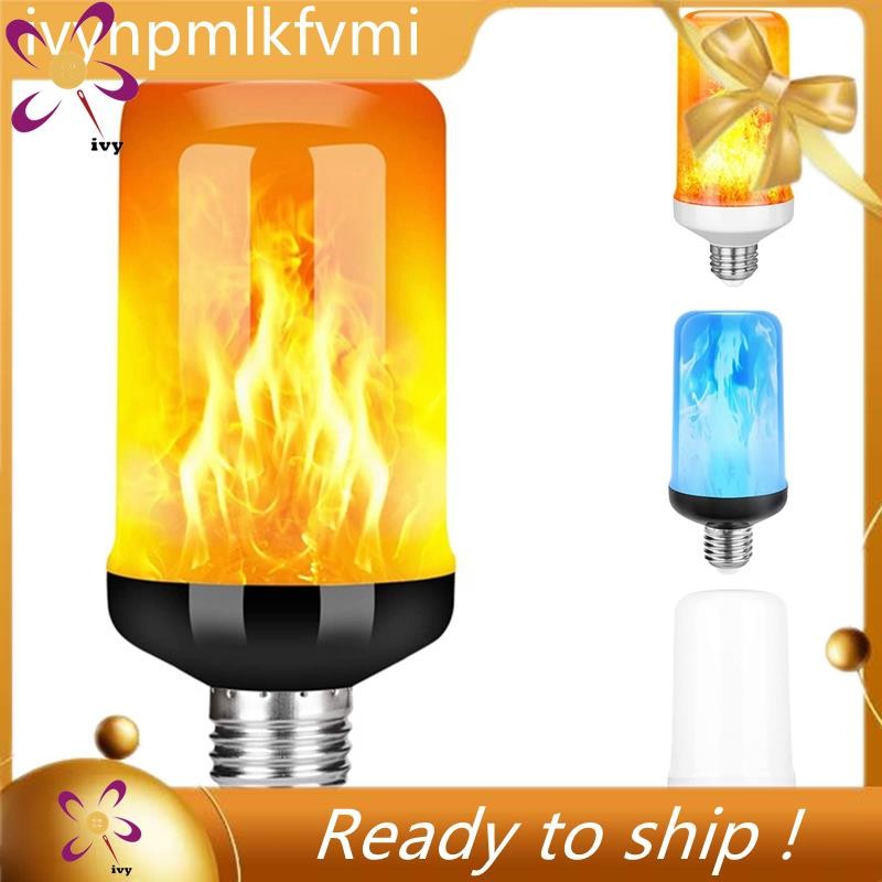 [Ivym] LED Flame Effect Light Bulb E27,Decorative Flickering Realistic ...