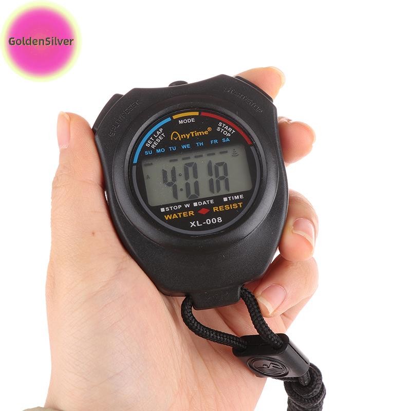 GoldenSilver 1PC LCD Timer Stop Watch Timer Tool Black New Portable ...