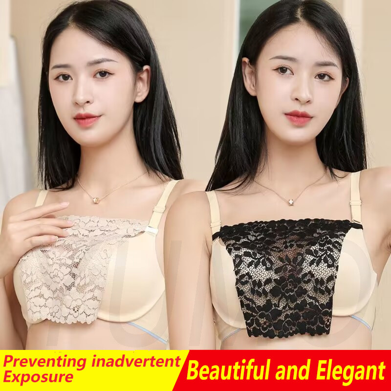 1PC/1SET Lace Breathable Strapless Bra Wrap Insert Tube Tops Seamless Cloth Cover Wrap Chest ...