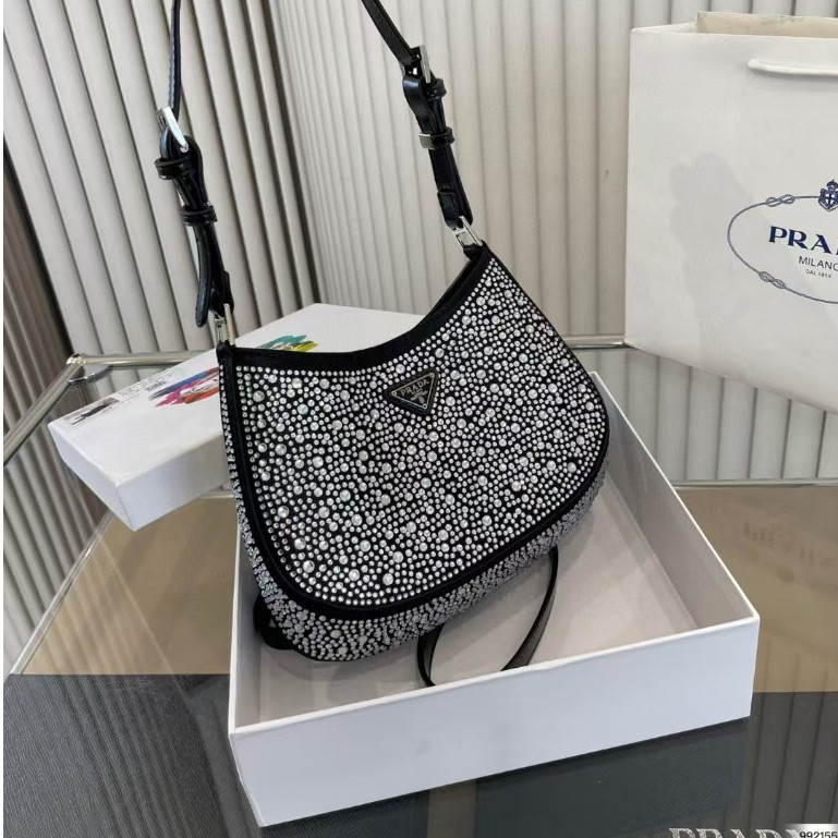 Hobo Diamond Bag Sparkling Rhinestone Full Diamond Original Single ...