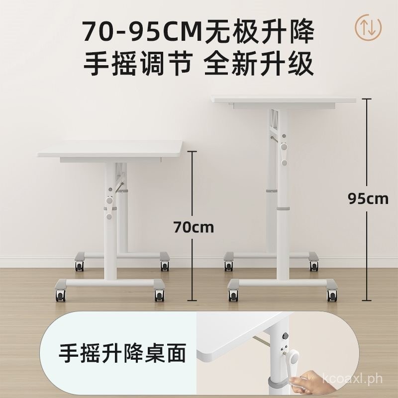 Hand-Cranking Adjustable Computer Desk Mobile Pulley Desk Student ...