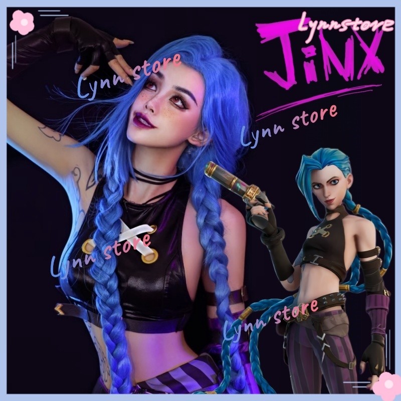 LOL Arcane TV Series JINX Cosplay Costume Arcane：League of Legends Pow ...