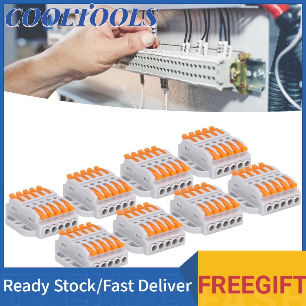 Cooltools 8Pcs Wire Conductor Connector Quick Connection Lever Splicing ...