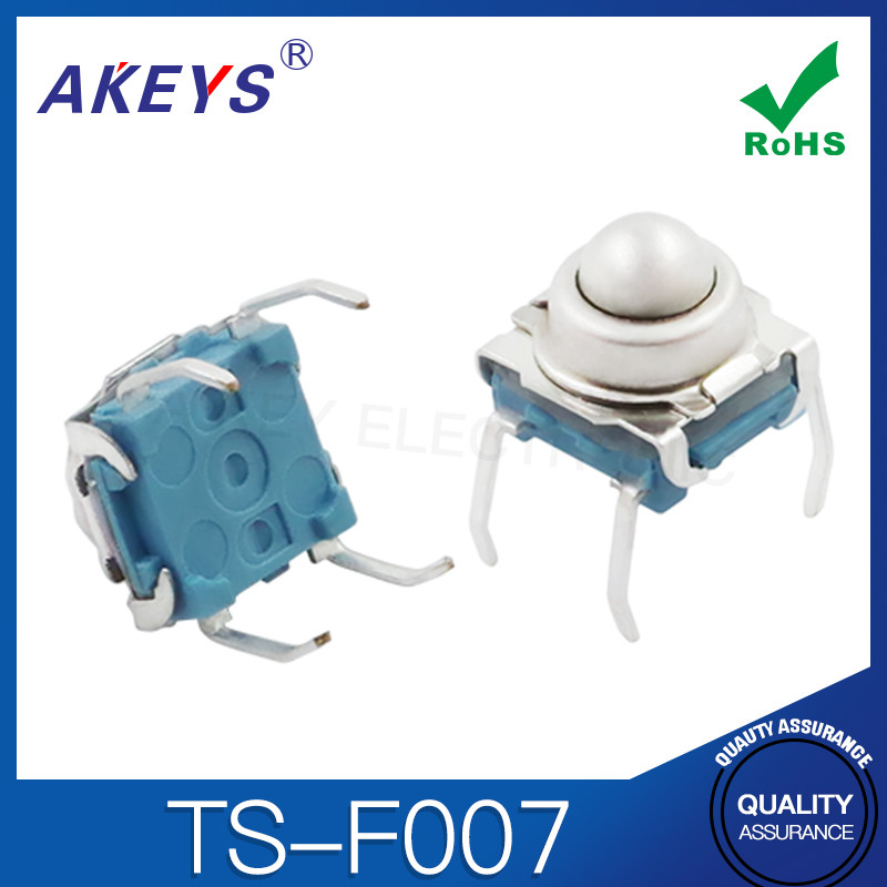 10pcs TS-F007 Light Touch 4-pin Vertical Insertion 7 * 7 With Ball ...