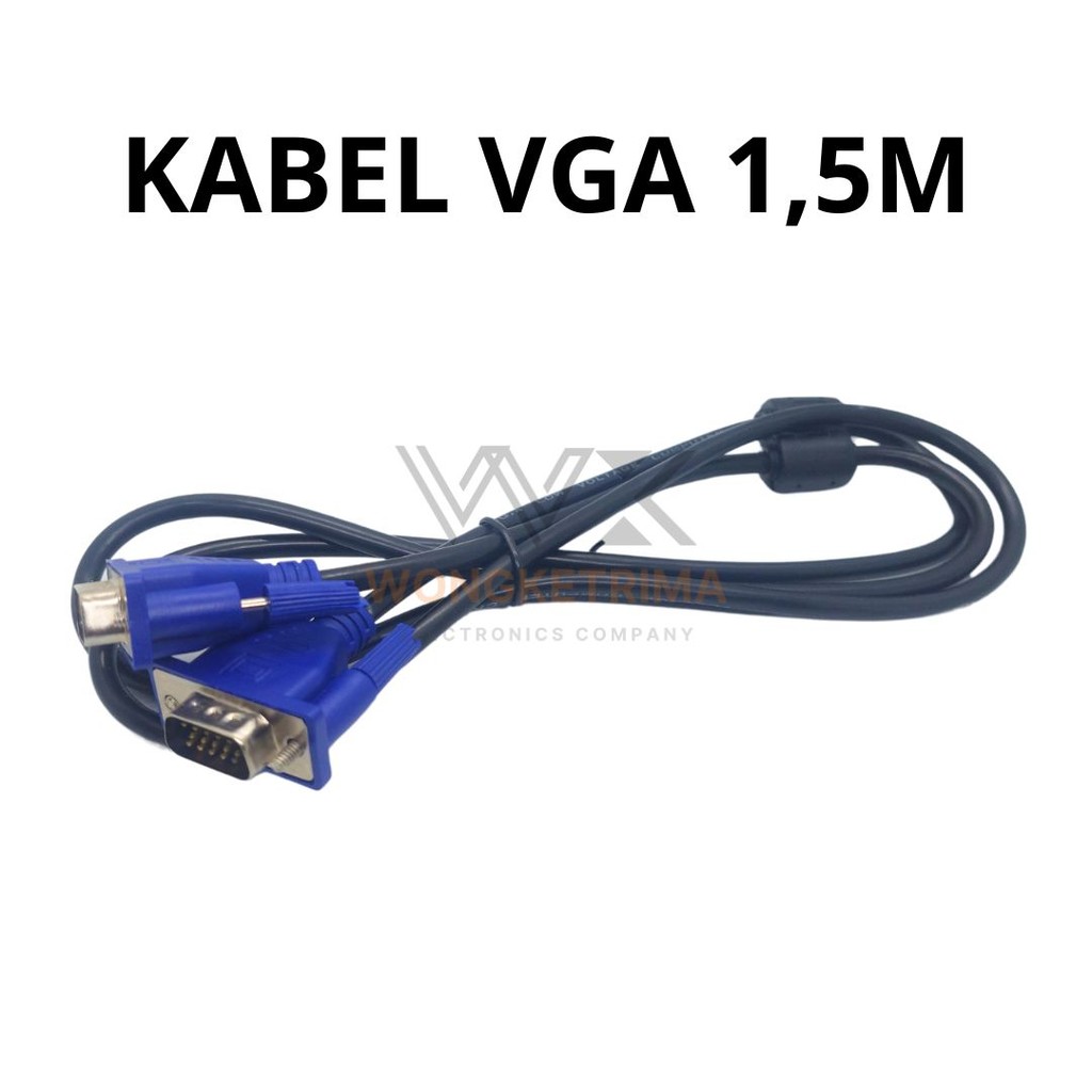 Male TO MALE VGA CABLE 1,5M PC MONITOR CABLE | Shopee Philippines