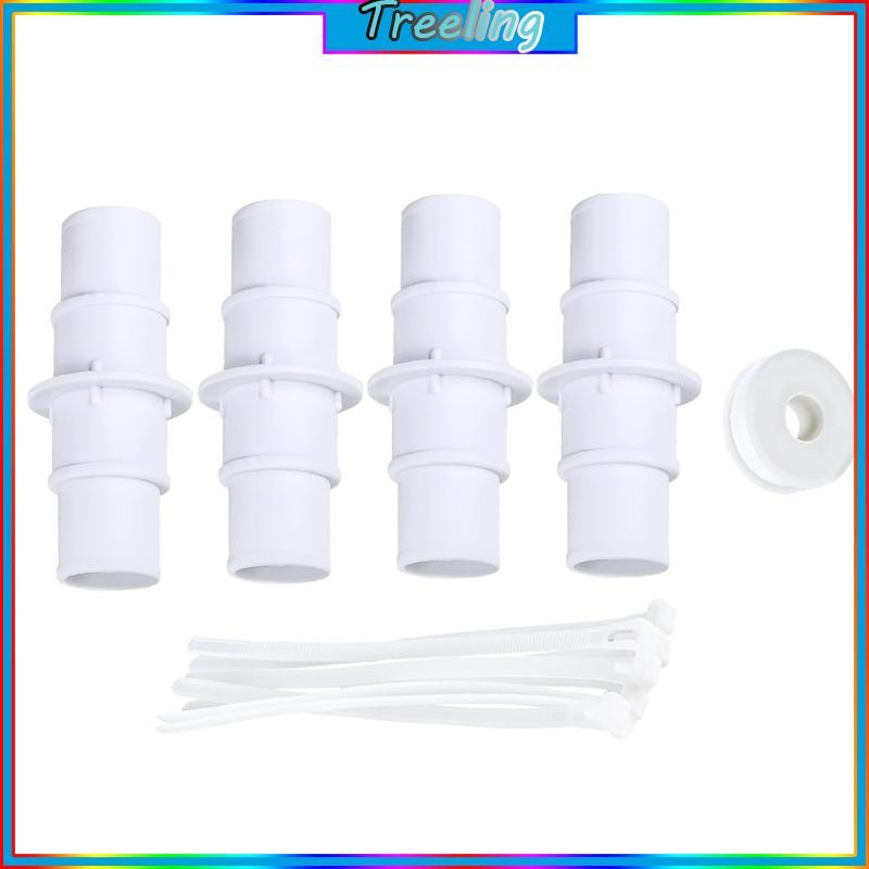 Treeling 4PCS Hose Adapter Pool Cleaner Adapter Pool Hose Conversion Kit Swimming Pool Hose ...