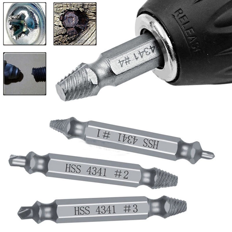 Damaged Screw Extractor Center Drill Bit Set Woodworking Tools Broken ...