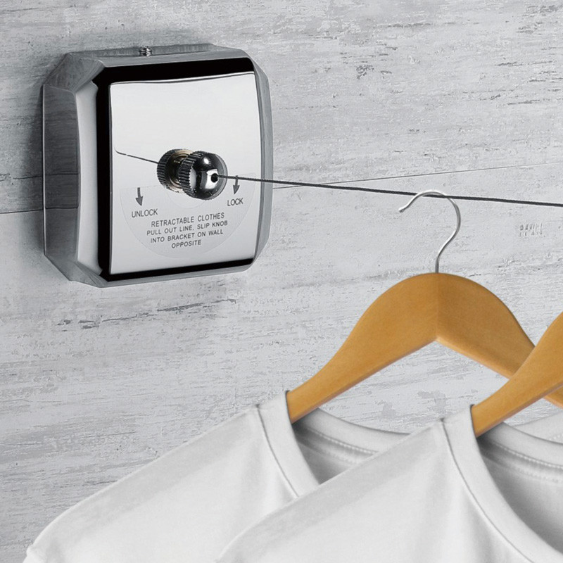 Retractable Clothesline Balcony Invisible Shrinkable No-Drill Outdoor ...