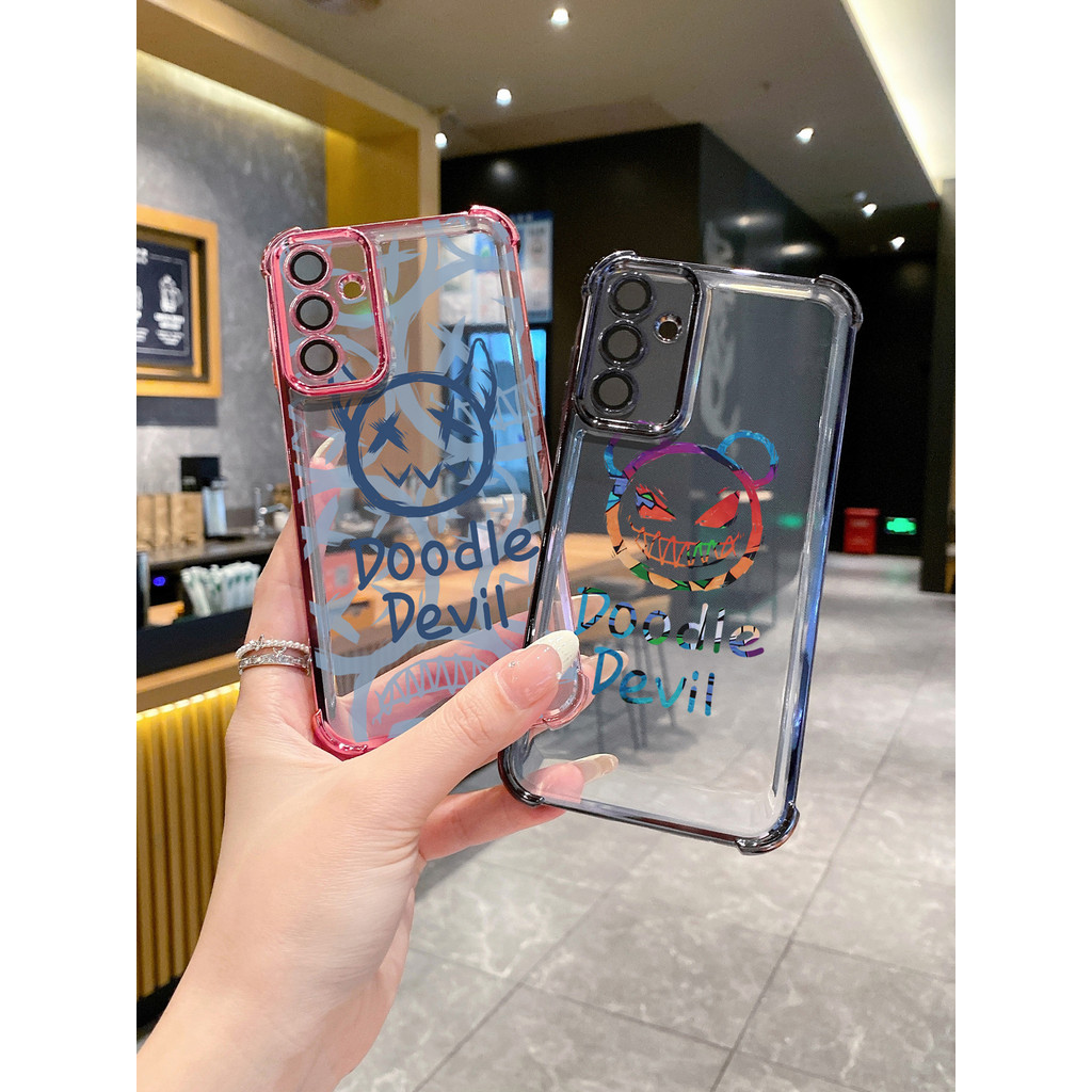 for Infinix Hot 50i 40i 40 Pro 30 Play Note 30 Smart 9 8 Doodie Devil Clear Plating Case Anti ...