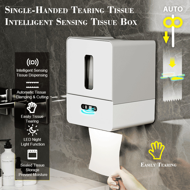 Smart Sensor Tissue Box Automatic Dispenser Electric Wall-mounted ...