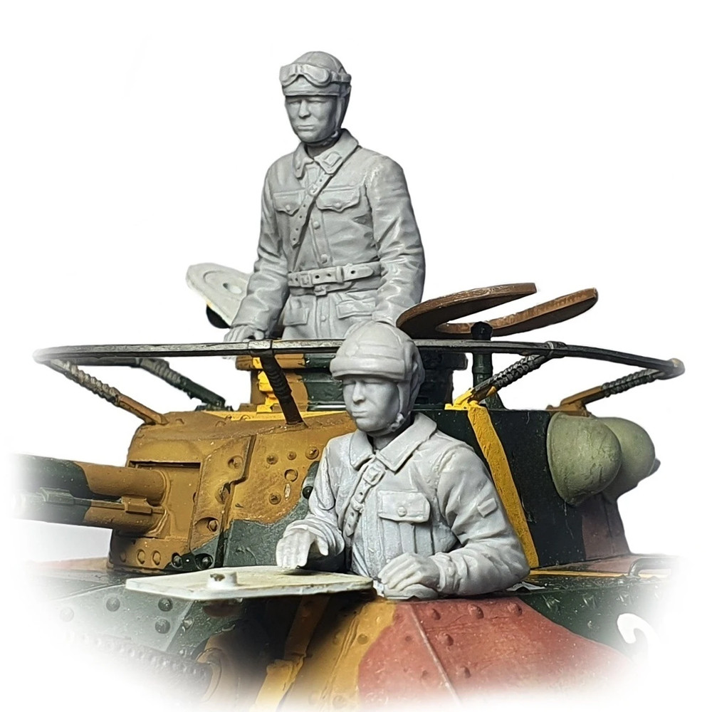1/35 TANK CREW WW2, Set for 2, Resin Model figure soldier, WWII ...