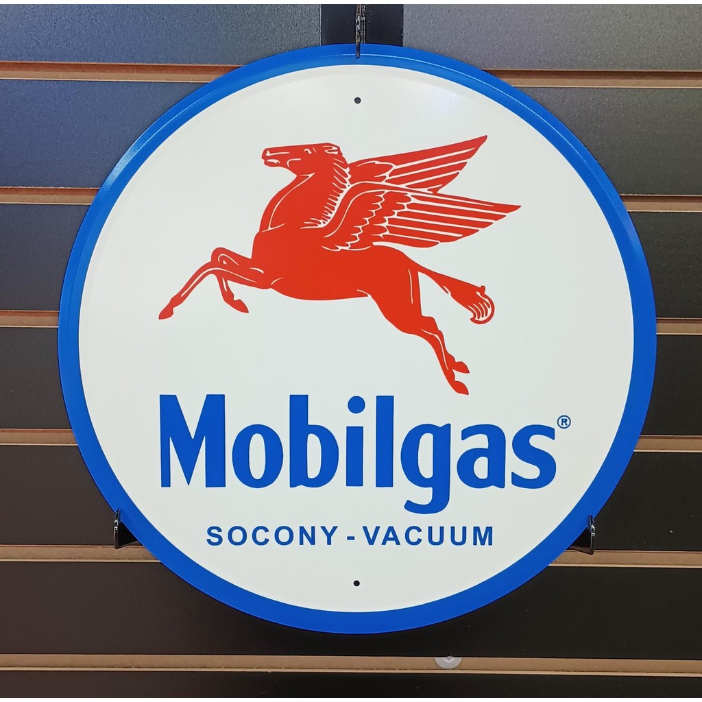 Mobil Pegasus Tin SignMobilgas Signs Mobil Gas Station Themed Bedroom ...