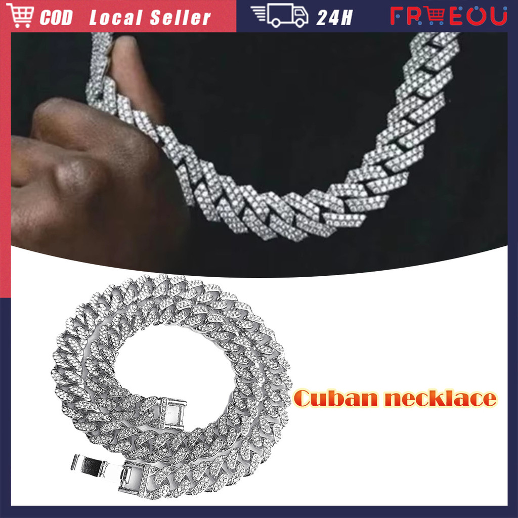 Necklace HipHop Luxury Shiny Fashion Necklace Diamond 12.5mm Width ...
