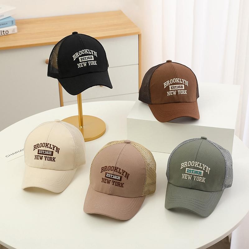 Baby Summer Mesh Baseball Cap Summer Breathable Letter Embroidered Kids ...