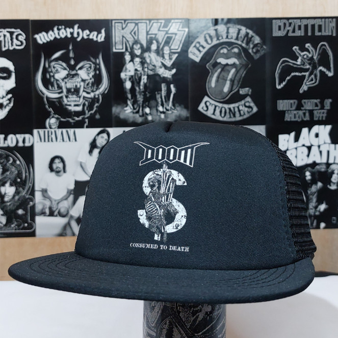 For Sale Doom Band Punk Topi Snapback Jaring / Snapback Trucker Hat ...