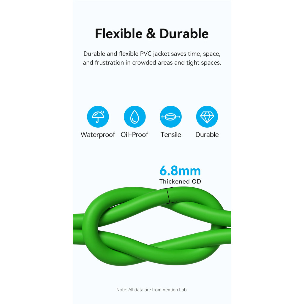 Vention Cat6A Bulk Ethernet Cable 8/10/12/15/20M 10Gbps SFTP Cat 6A ...